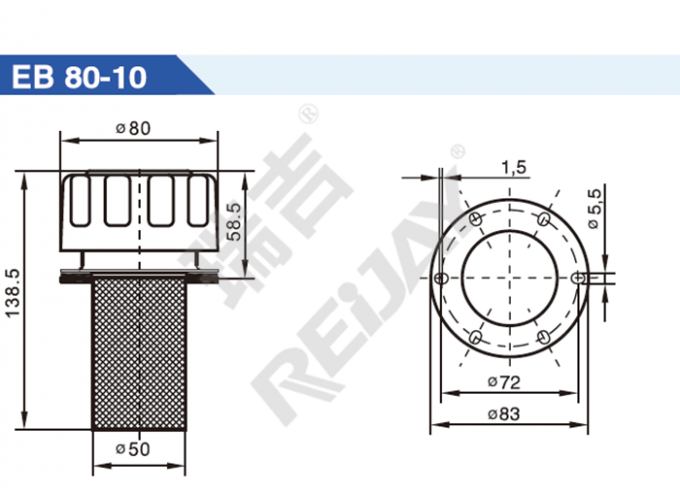 REIJAY Hydraulic Tank Breather Cap M5 Hydraulic Tank Filler Cap